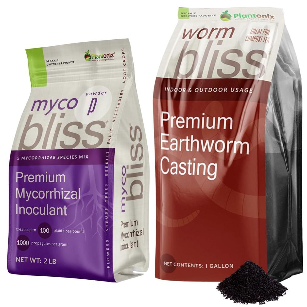Worm Bliss (1 Gallon) + Myco Bliss Powder (2lbs) – Worm Castings for ...